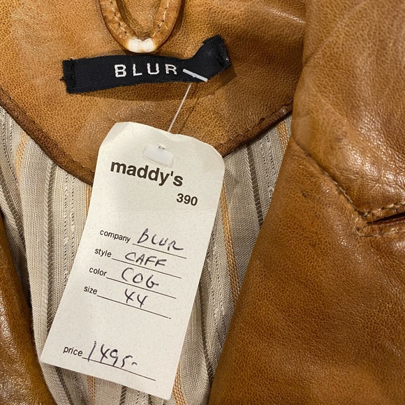 Blur | Jackets & Coats | Blur Distressed Leather Coatnever Been Worn ...
